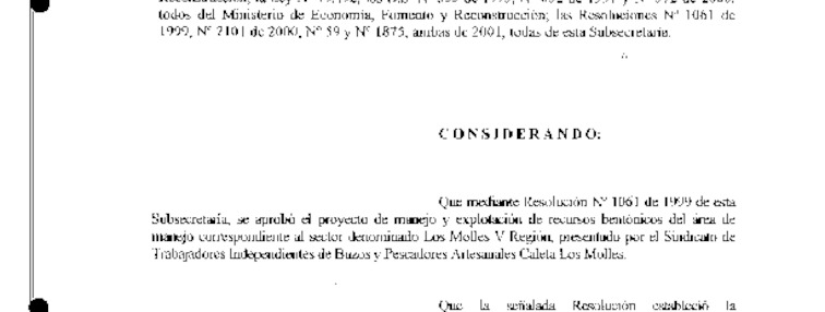 R EX N° 2363-01 2° SEGUIMIENTO. - SUBPESCA Normativa