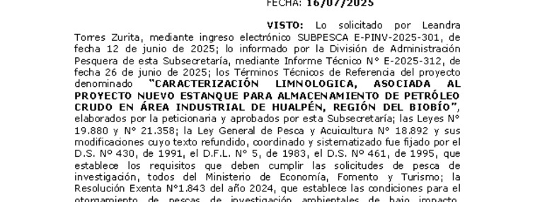 R. EX. Nº E-2025-509 AUTORIZA A LEANDRA TORRES ZURITA, PARA REALIZAR ...