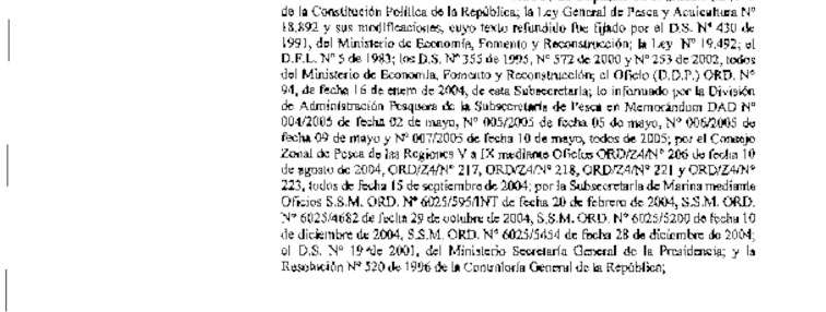 Dec. Ex. N° 837-2005 Establece Área de Manejo Isla Chulín, Sector b ...
