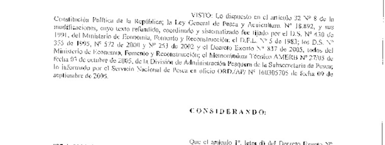 Dec. Ex. N° 1309-2005 Rectifica Dec. Ex. N° 837-2005 Establece Área de ...